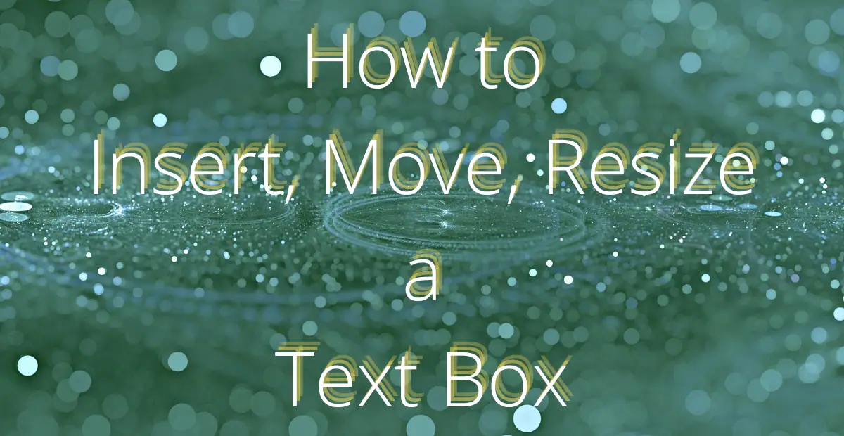 SHow To Insert Move Resize A Text Box In MS Word Hindireadings