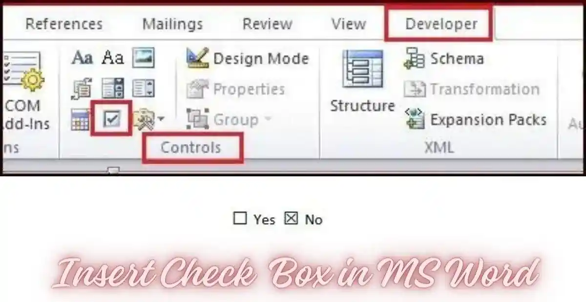 How To Insert A Checkbox In MS Word Hindireadings