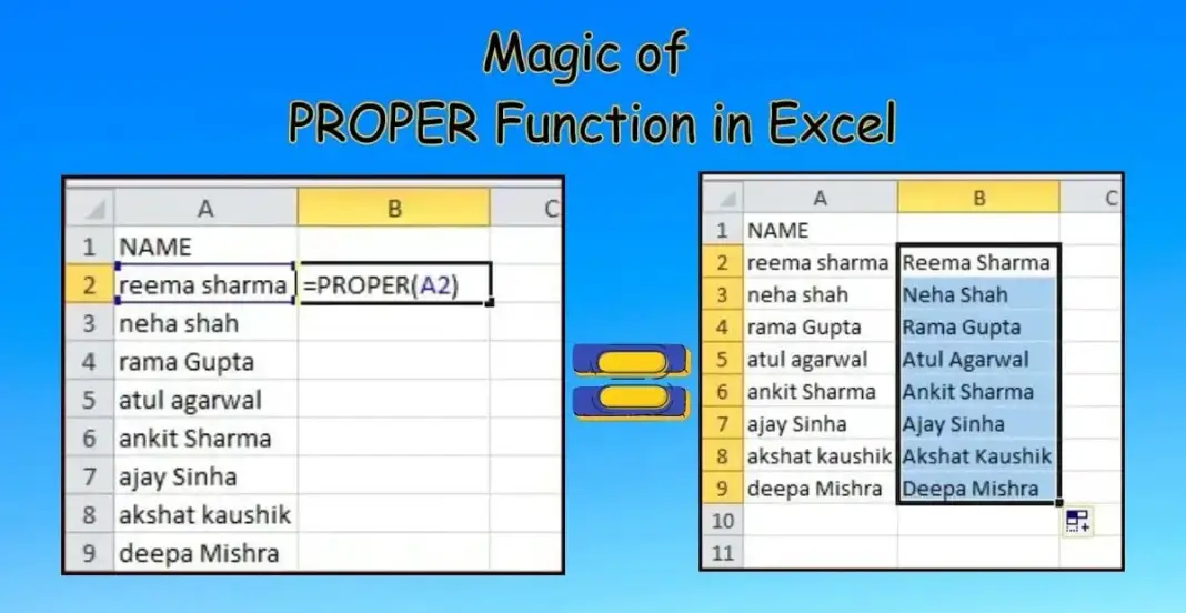 PROPER Function In Excel: Capitalize Names Like A Pro